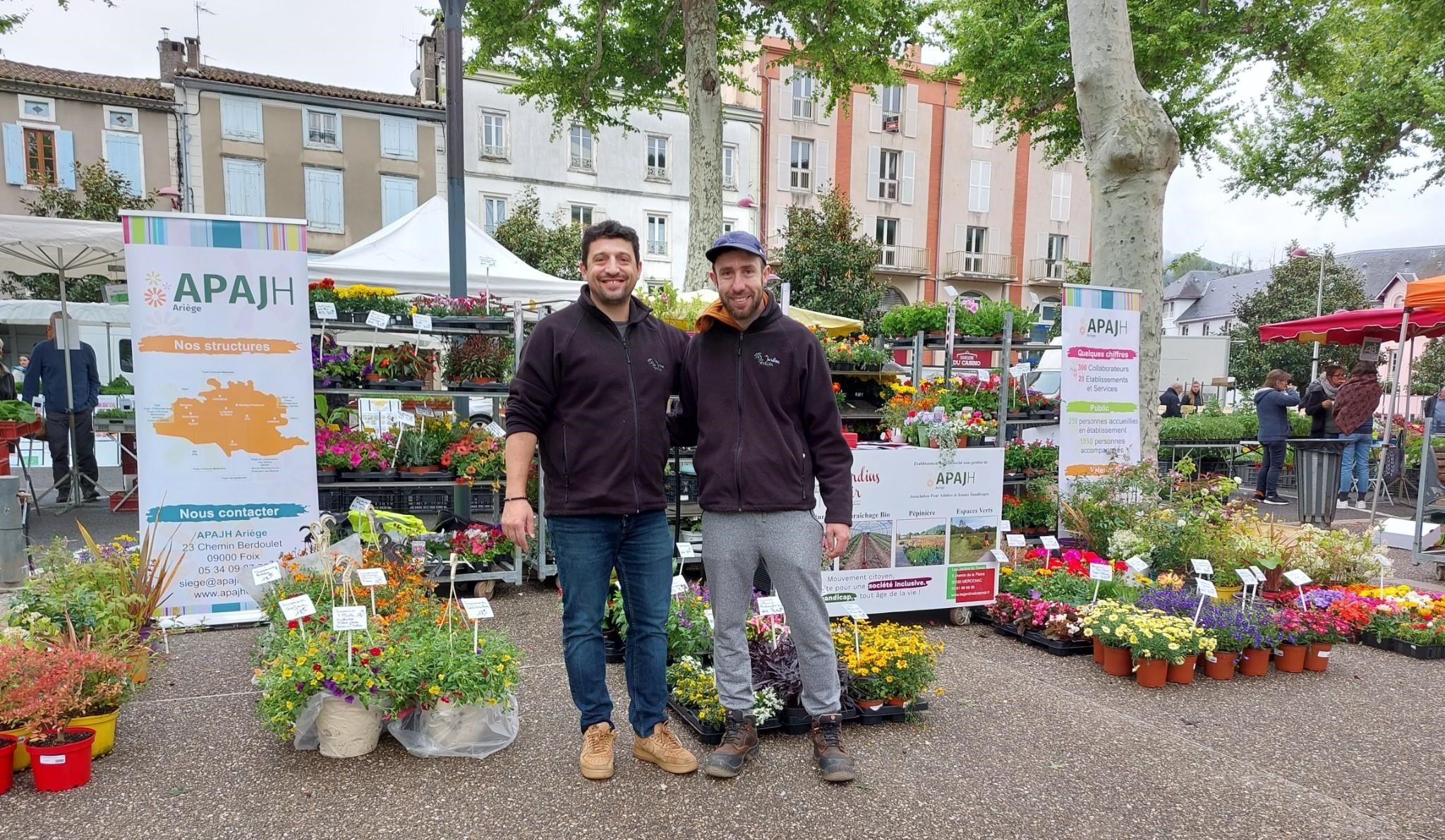 Plants de légumes et de fleurs aux Jardins - APAJH Ariège